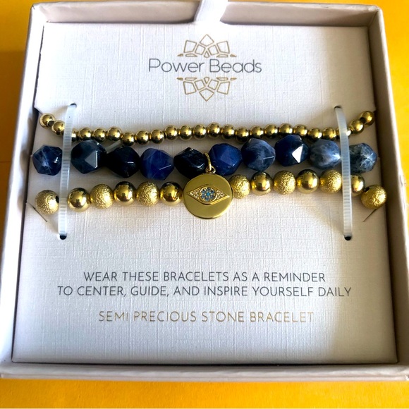 Jewelry | Power Beads Semi Precious Stone Bracelet | Poshmark